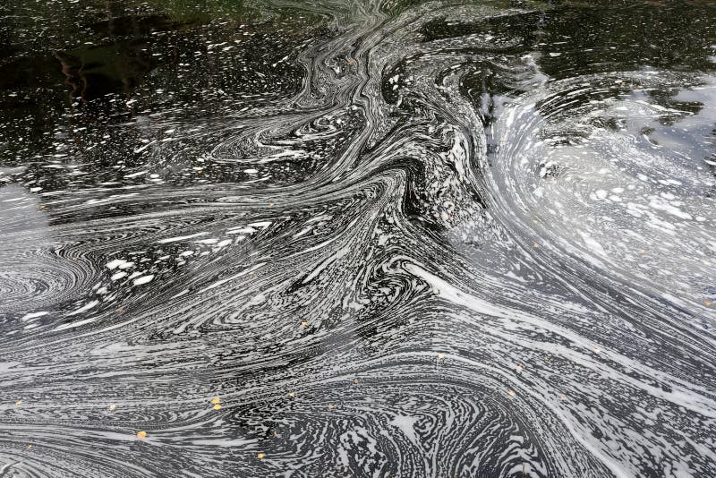 View of Water Flow with Foam Stock Image - Image of calm, fluid: 199652475