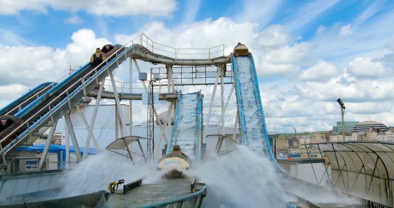 Water Rollercoaster stock image. Image of entertainment - 16567543