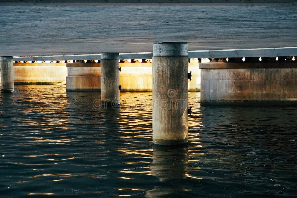 View of Water Under a Bridge Stock Photo - Image of waterfront ...