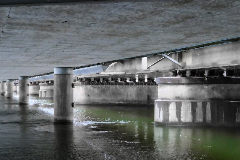 View of Water Under a Bridge Stock Photo - Image of large, steel: 302368520