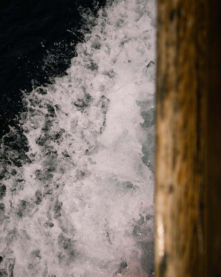 View of the Water Waves Hit the Ship Stock Image - Image of liquid ...