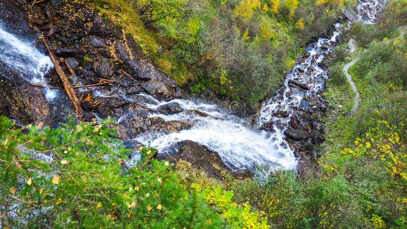 View of the Waterfall from Above. Stock Photo - Image of beautiful ...