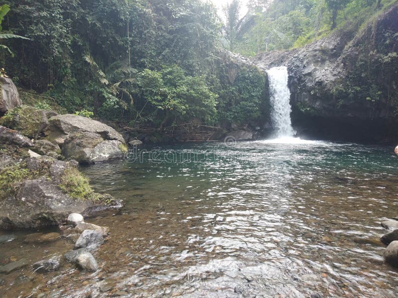 View of a Waterfall in a Rural Area Stock Image - Image of rural ...