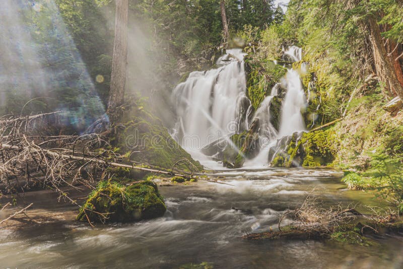 View of the Waterfall in Southern Oregon Stock Photo - Image of ...