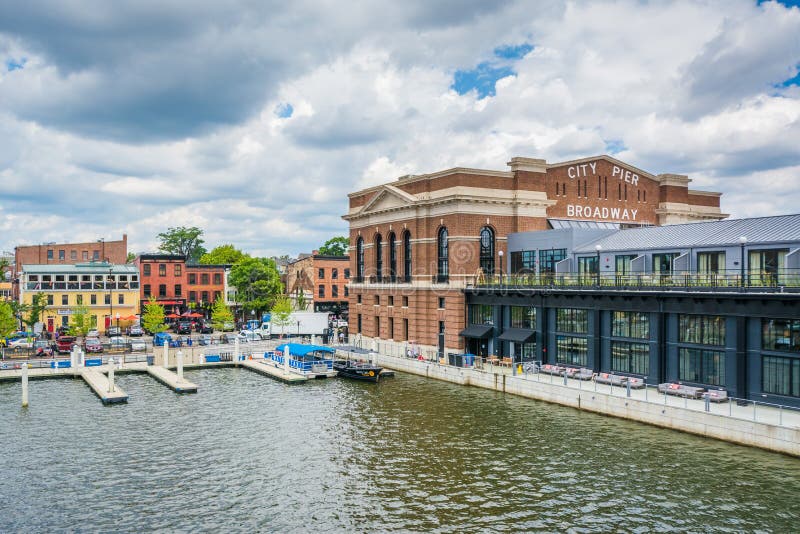 A View of the Waterfront in Fells Point, Baltimore, Maryland Editorial ...