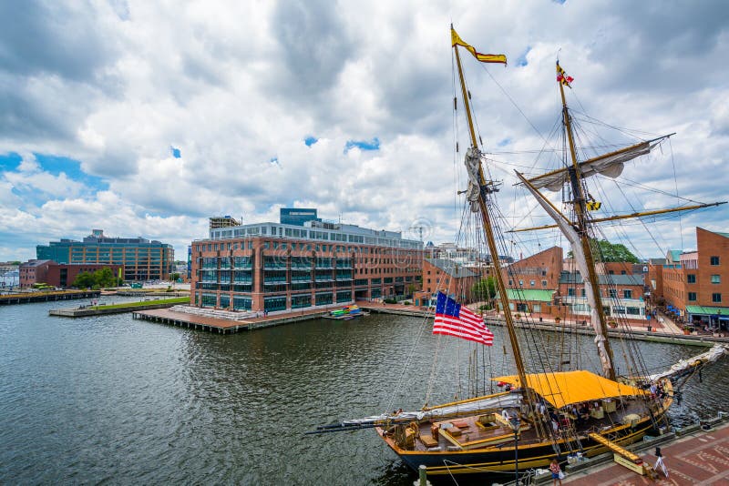 View of the Waterfront in Fells Point, Baltimore, Maryland Editorial ...