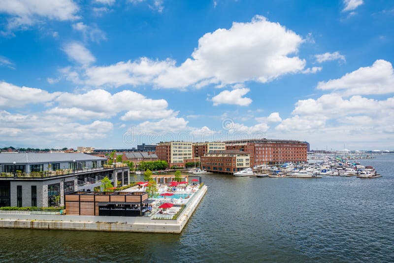 View of the Waterfront and Modern Buildings in Harbor East from Stock ...