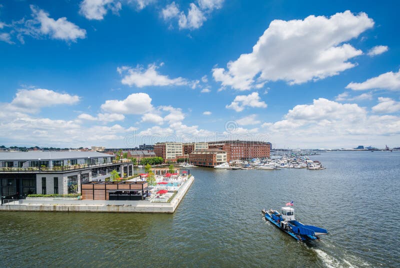 View of the Waterfront in Fells Point, Baltimore, Maryland Editorial ...