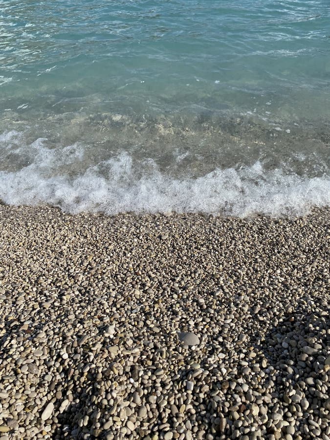 A View of the Waves Flowing with a Coral Reef at the Edge Stock Photo ...