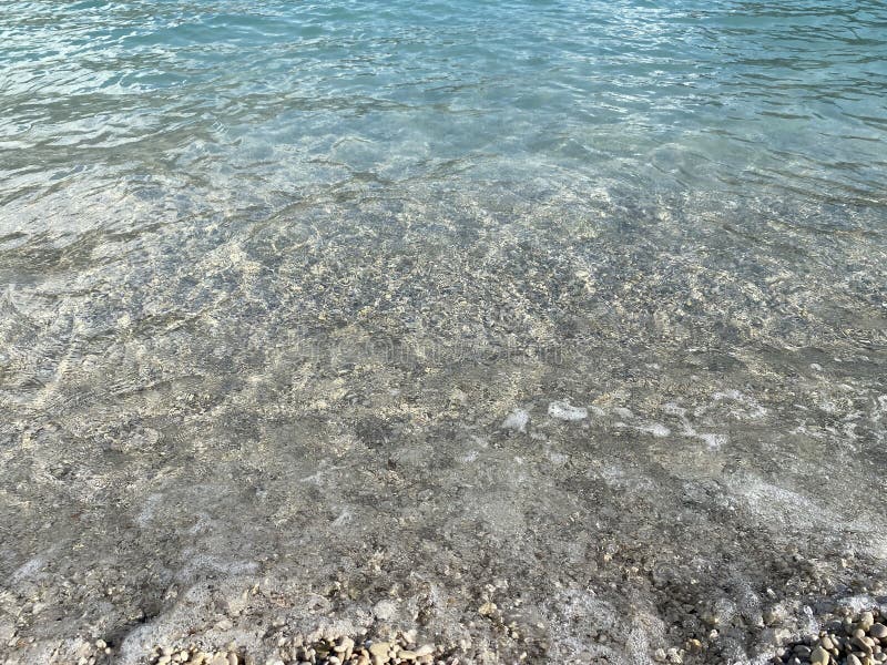 A View of the Waves Flowing with a Coral Reef at the Edge Stock Image ...