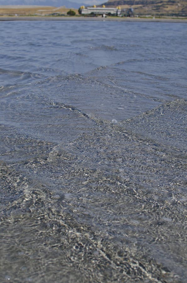 A Crossing Wave Pattern in the Salt Lake Bay Stock Image - Image of ...