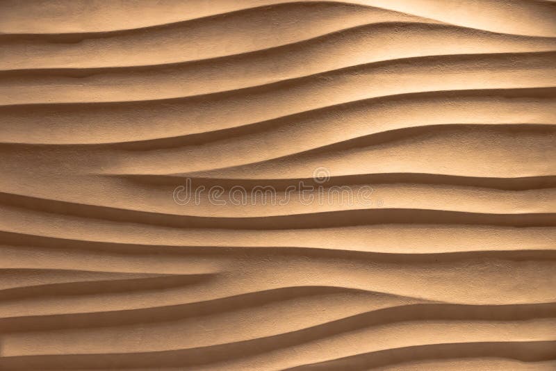 View of the Wavy Texture of Wall Design Stock Photo - Image of beige ...