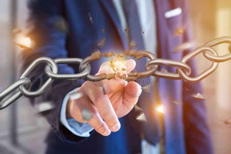 Weak Link of a Broken Chain Exploding - 3d Render Stock Photo - Image ... Weak Link of a Broken Chain Exploding - 3d Render Stock Photo - Image ...
