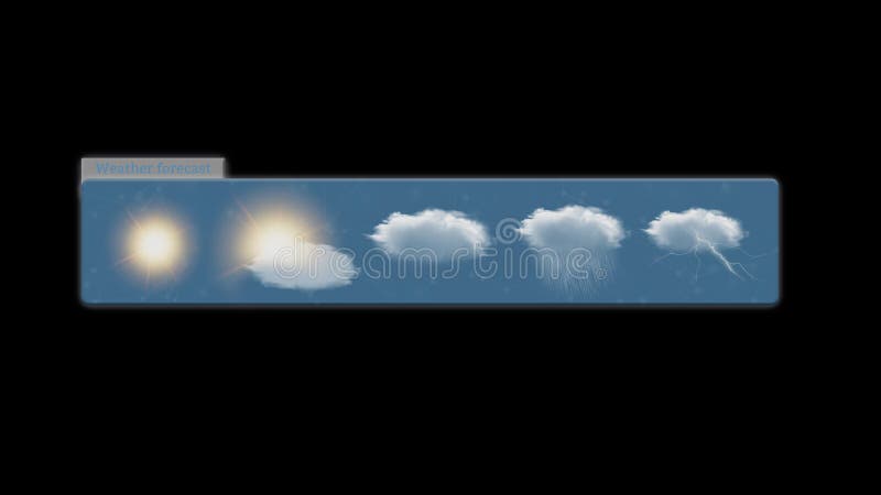 Weather Forecast Widget Isolated on a Background Stock Illustration ...