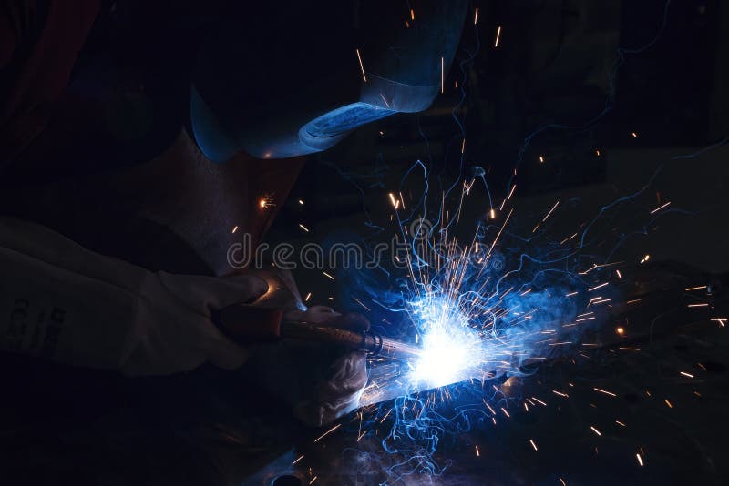 View of welder at work stock image. Image of tool, metalwork - 291184657