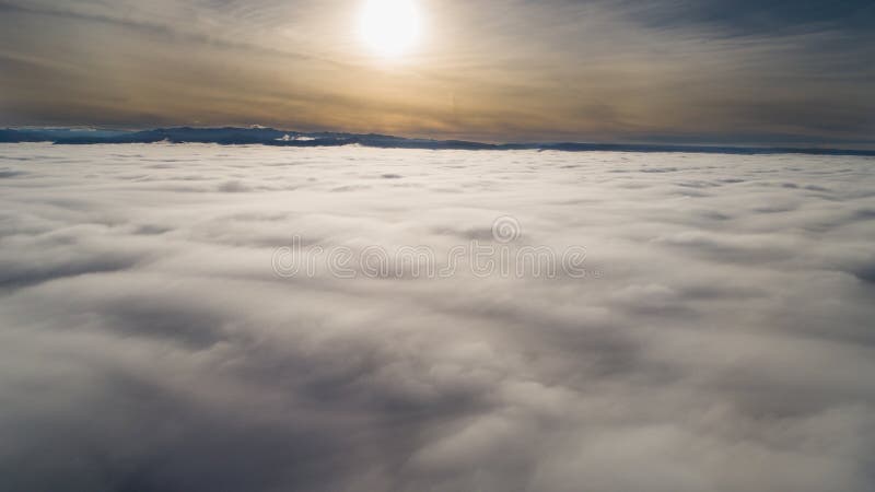 View from Well Above the Valley Covered in Fog Stock Image - Image of ...
