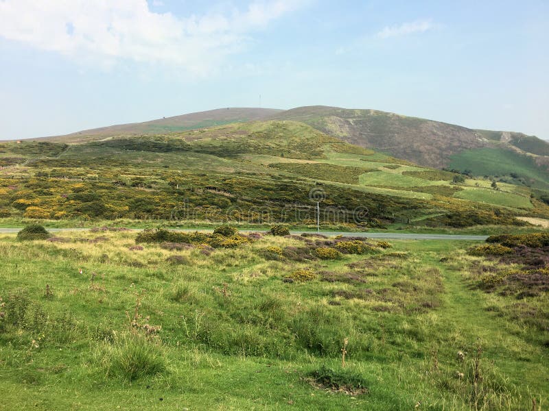A view of the Welsh Hills stock image. Image of pass - 198663375
