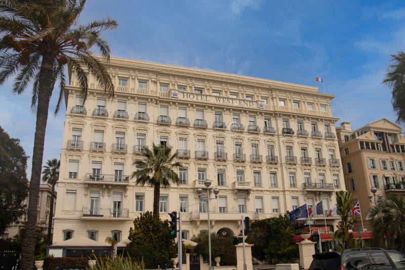 View of the West-end Hotel in Nice Editorial Image - Image of nice ...