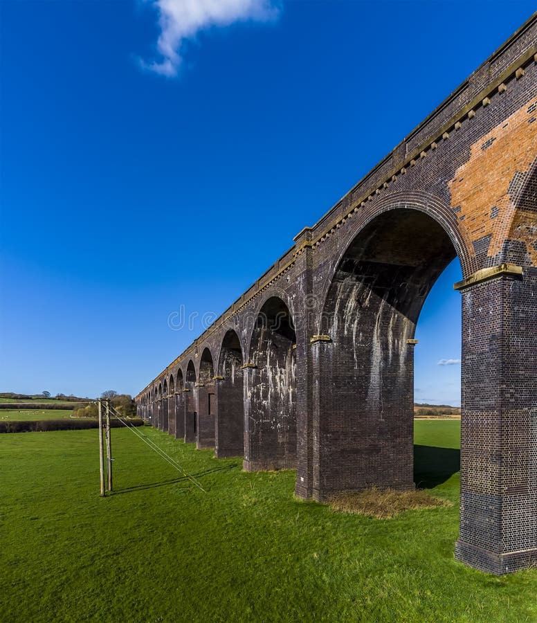 A View of the West Section of the Largest Brick Viaduct in the UK, the ...
