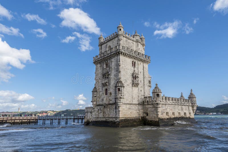 View of the West Side of the Belem Tower Stock Photo - Image of ...