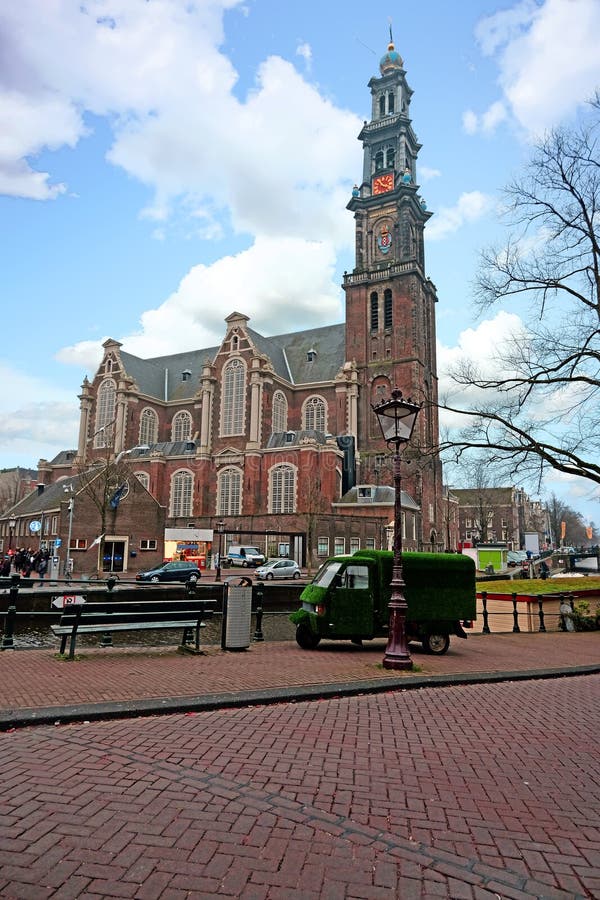 Westerkerk Amsterdam Westerchurch Holland Stock Image - Image of ...
