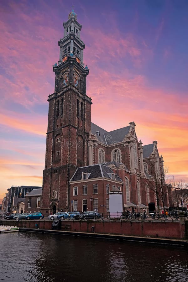 Westerkerk Amsterdam Westerchurch Holland Stock Image - Image of ...