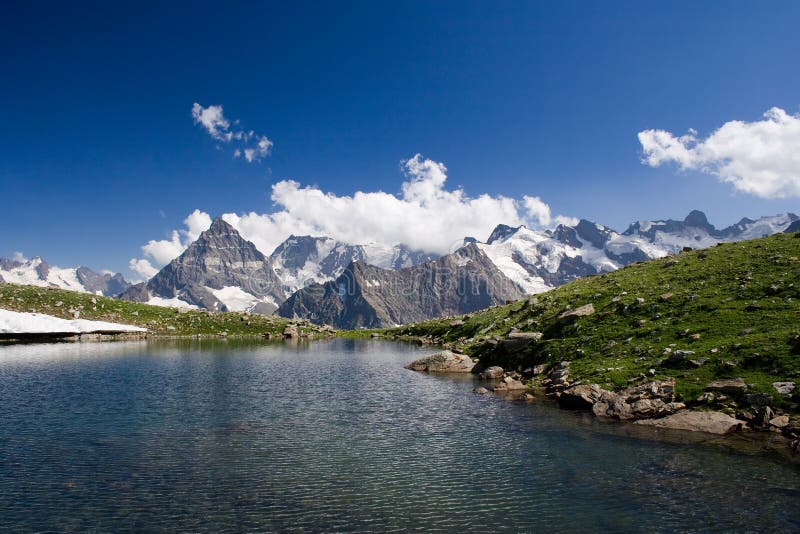 View of the Western Caucasus Stock Photo - Image of moraine ...
