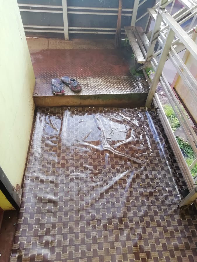 View of a Wet Place Inside the Building Stock Image - Image of water ...