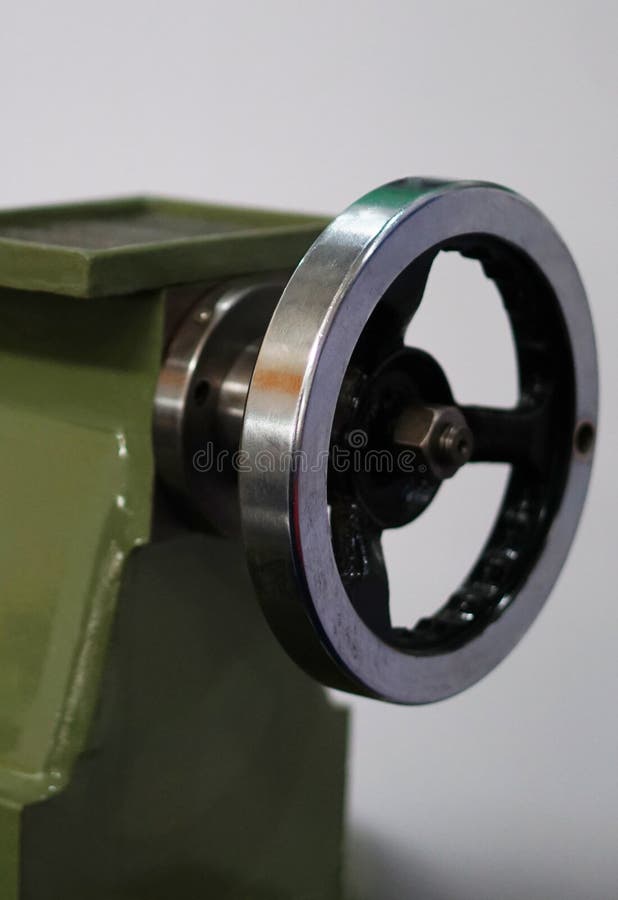 View of Wheel Handle of Work Shop Machinery Stock Image - Image of ...