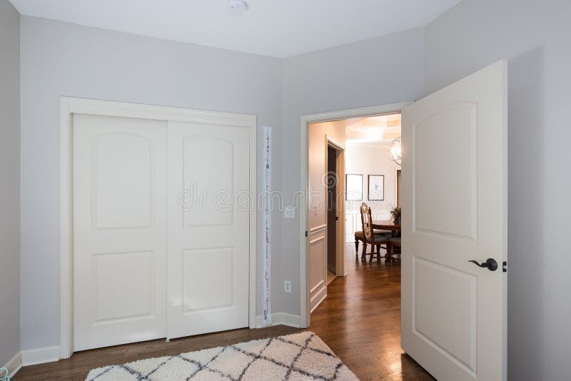 View of a White Simple Decorated Home Corridor Interior Editorial Photo ...