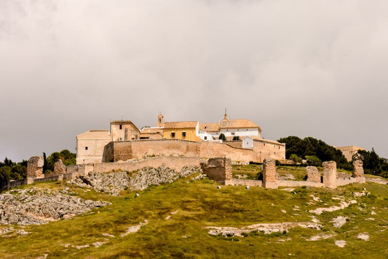 View of Whitewashed Village Stock Photo - Image of town, blue: 170536228