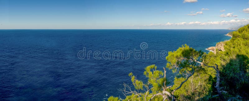 View of the wide sea stock image. Image of holiday, mediterranean ...