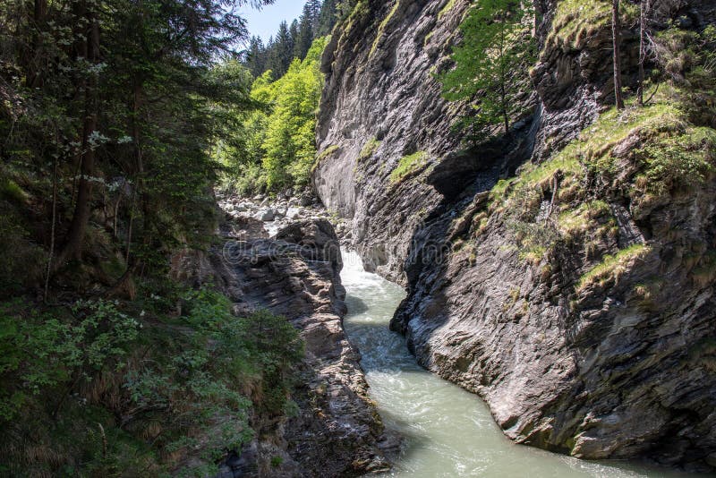 View of a Wild River in a Gorge Stock Photo - Image of flow, water ...