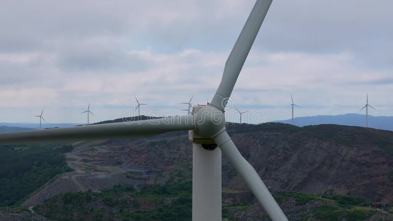 A View of Wind Turbines Arrayed Along the Hilltop at the Eólico Wind ...
