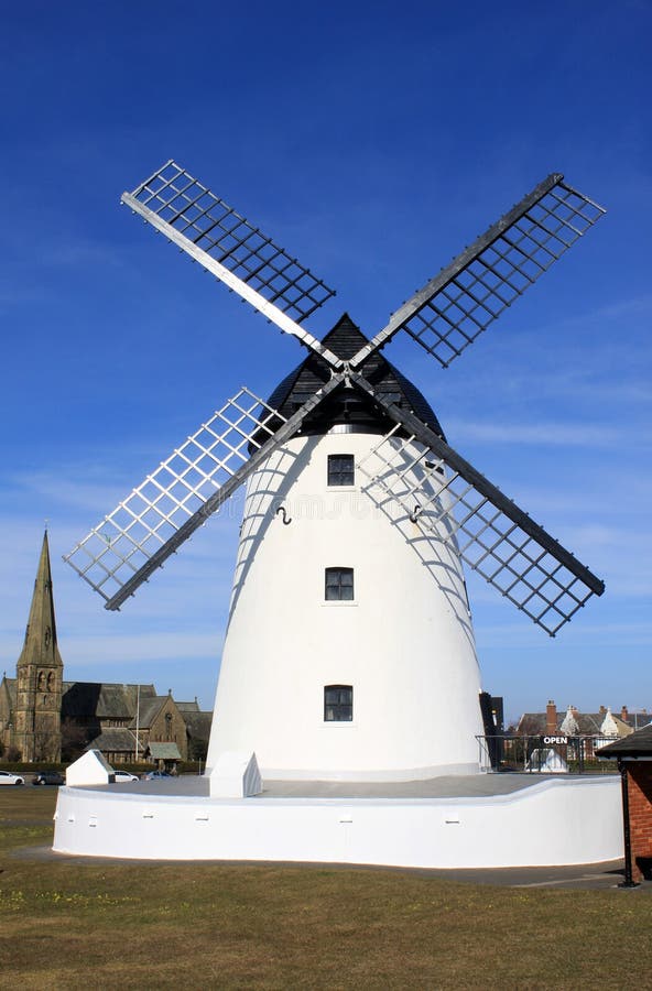 Windmill at Lytham St Annes, Lancashire, England. Stock Image - Image ...