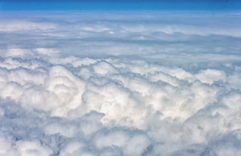View through the Window of an Airplane Inside the Clouds Stock Photo ...