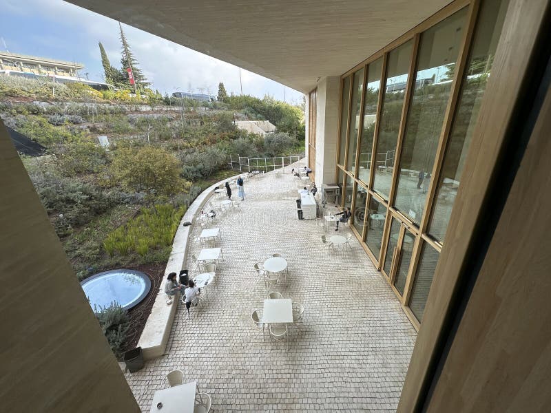 View from the Window of the Cafe Tables in the National Library of ...
