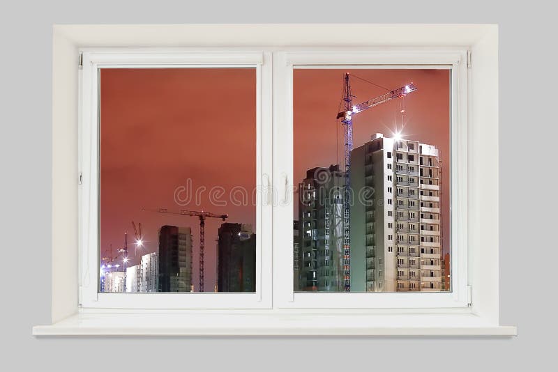 View from the Window for the Construction of New Residential Buildings ...