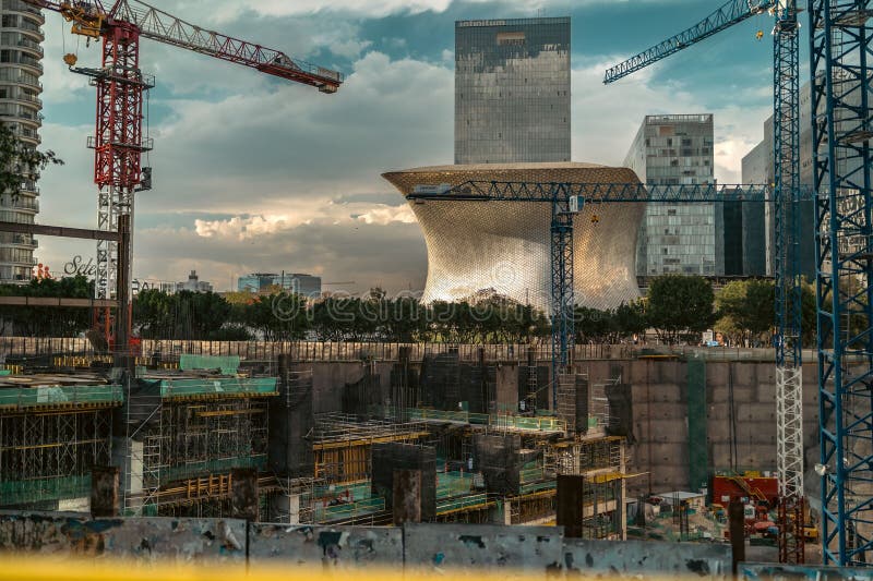 The View from the Window of the Construction Site Shows Construction ...