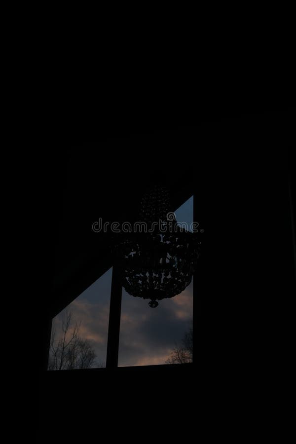 The View from the Window of the Dramatic Sunset Sky with Clouds. Stock ...