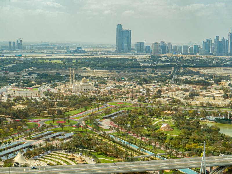 View from the Window of the Dubai Frame Skyscraper. Stock Photo - Image ...
