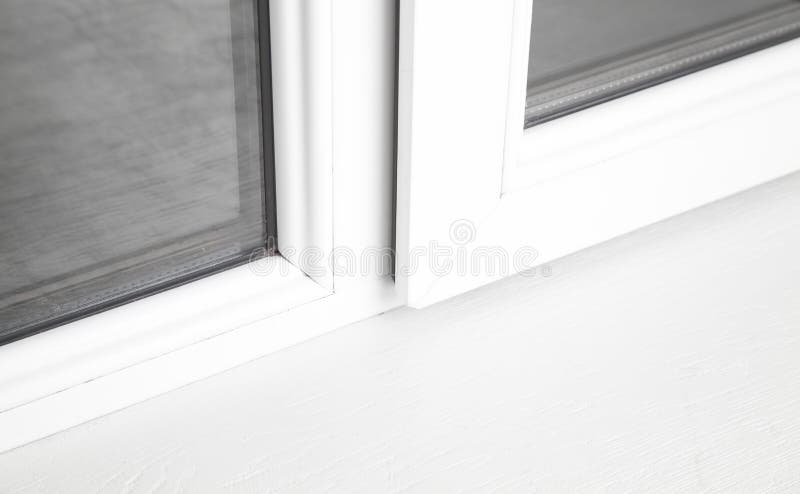 View of Window with Empty White Sill Stock Photo - Image of indoor ...