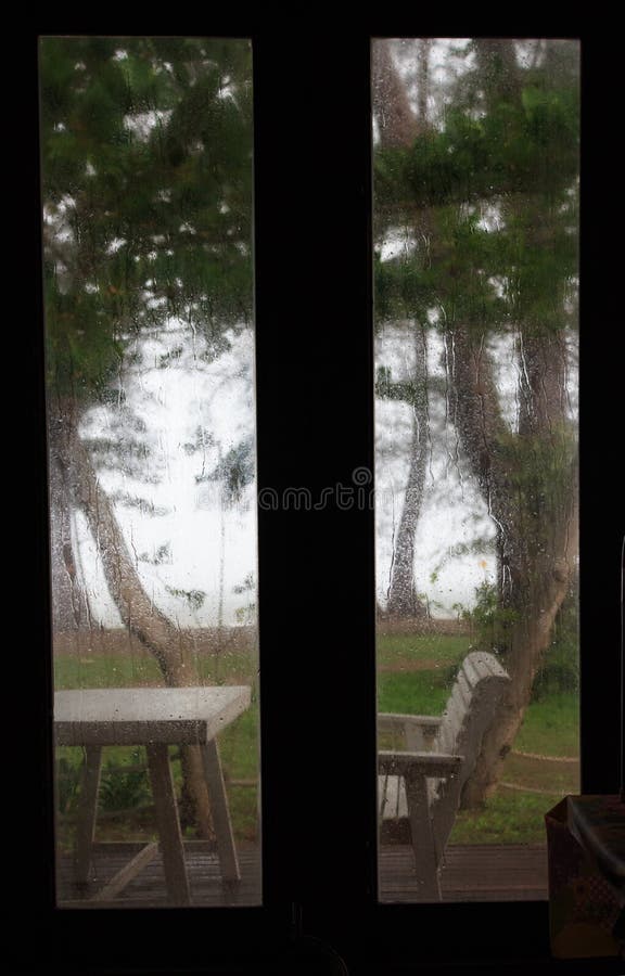 View from Window Frame See Raindrop Stock Photo - Image of clear, light ...