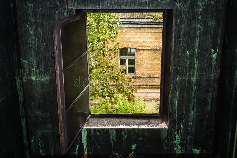 View from the Window of the House in Which There Was a Fire Stock Photo ...