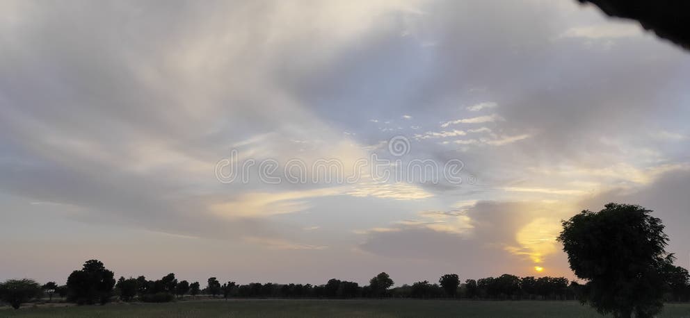 Sunset View from the Window of the Indian Rail Editorial Image - Image ...