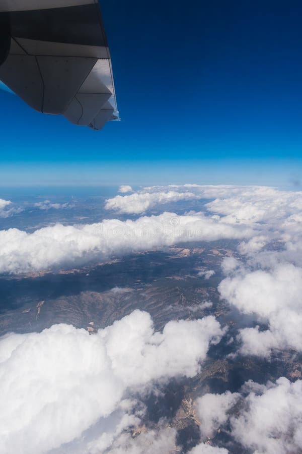 View of a Window Inside the Plane during a Flight Stock Image - Image ...