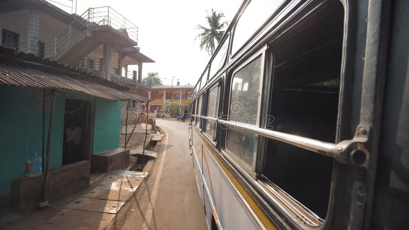 The View from the Window of an Intercity Bus in India. State of Goa ...