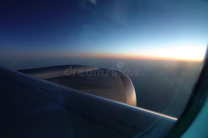 The View from the Window of a Jet Airliner Stock Photo - Image of ...