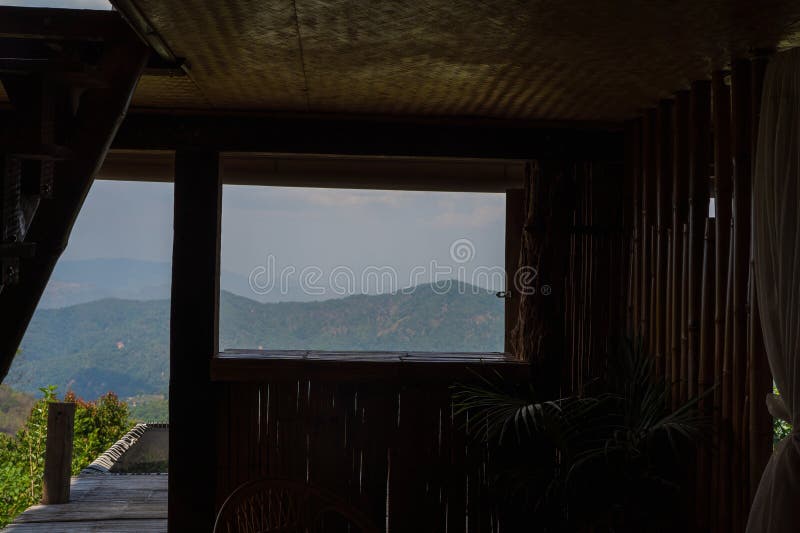 View from Window in the Mountains and Beautiful Sky, Nature View ...
