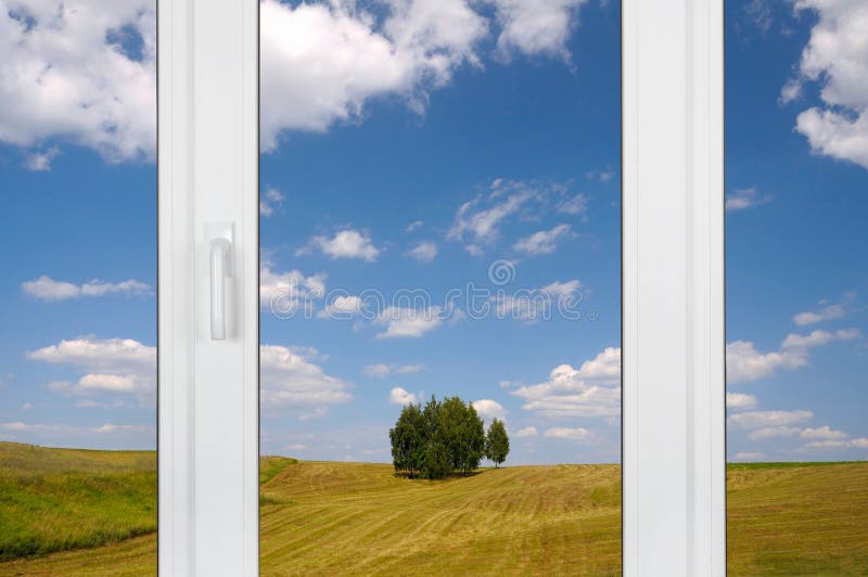 View from the Window: Rural Landscape Stock Photo - Image of nature ...